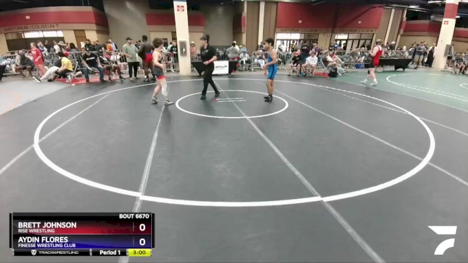 132 lbs Cons. Round 2 - Brett Johnson, Rise Wrestling vs Aydin Flores ...