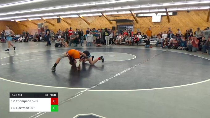 140 lbs Consi Of 8 #1 - Peter Thompson, Dansville vs Kile Hartman ...