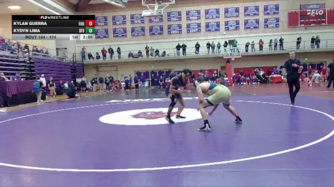 174 lbs Quarterfinal - Kydyn Lima, San Francisco State vs Kylan Guerra ...