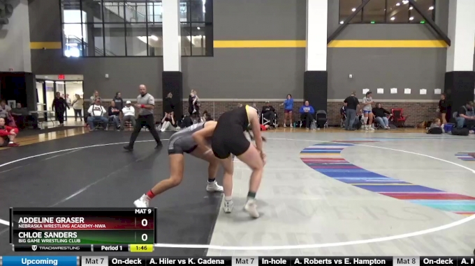 142 lbs Cons. Semi - Addeline Graser, Nebraska Wrestling Academy-NWA vs Chloe Sanders, Big Game ...