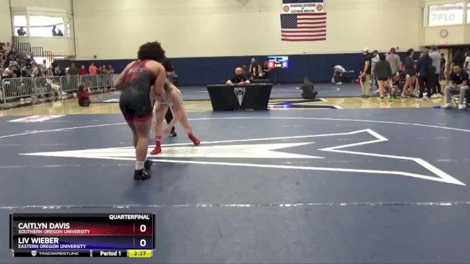 155 lbs Quarterfinal - Caitlyn Davis, Southern Oregon University vs Liv Wieber, Eastern Oregon ...
