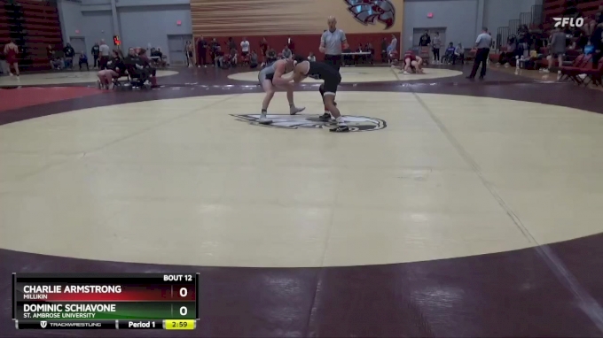 141 lbs Champ. Round 1 - Charlie Armstrong, Millikin vs Dominic ...