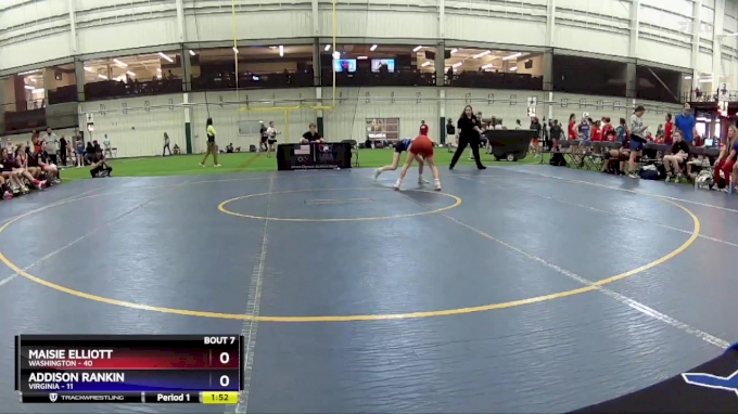 81 lbs Round 3 (6 Team) - Maisie Elliott, Washington vs Addison Rankin ...