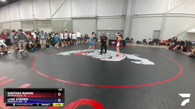 120 lbs Semis & 3rd Wb (16 Team) - Santana Ramon, Michigan Blue vs Luke ...