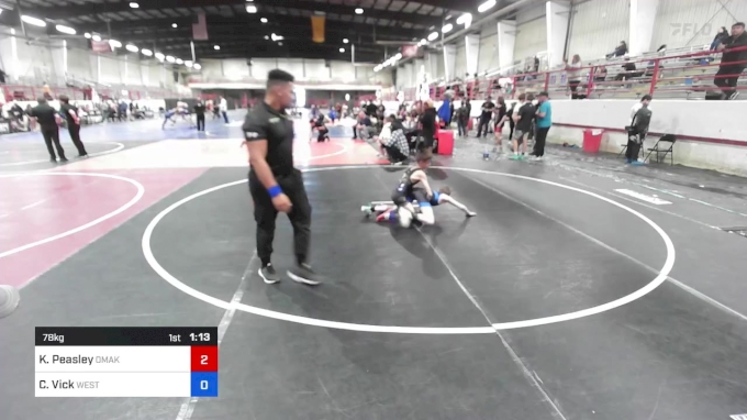 78 kg 2nd Place - Karver Peasley, Omak Wrecking Crew Wrestling vs Cody ...