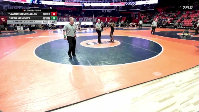 3A 138 lbs Champ. Round 1 - Aamir Nieves Allen, South Elgin vs Seth ...
