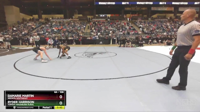 6A - 106 lbs 3rd Place Match - Ryder Harrison, Topeka-Washburn Rural vs ...