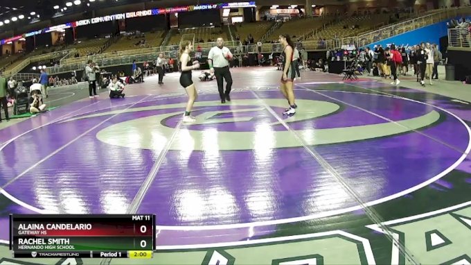130 lbs Cons. Round 2 - Rachel Smith, Hernando High School vs Alaina ...