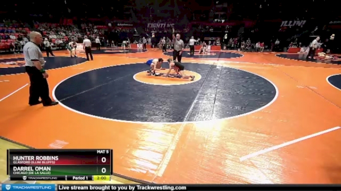 1A 113 lbs Champ. Round 1 - Hunter Robbins, Glasford (Illini Bluffs) vs ...