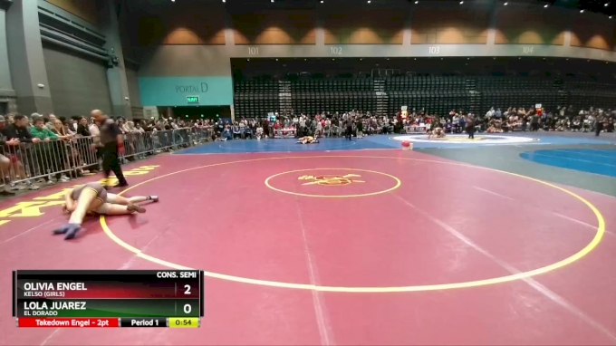 120 lbs Cons. Semi - Lola Juarez, El Dorado vs Olivia Engel, Kelso (Girls)
