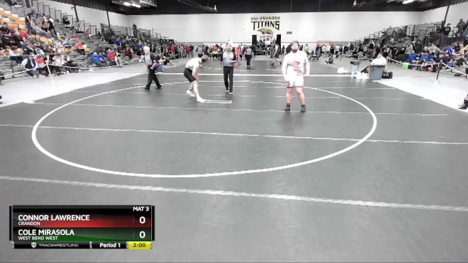 285 lbs 1st Place Match - Cole Mirasola, West Bend West vs Connor ...