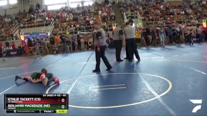 65 lbs Cons. Round 1 - Kynlie Tackett (c5), CP Wrestling vs Benjamin ...