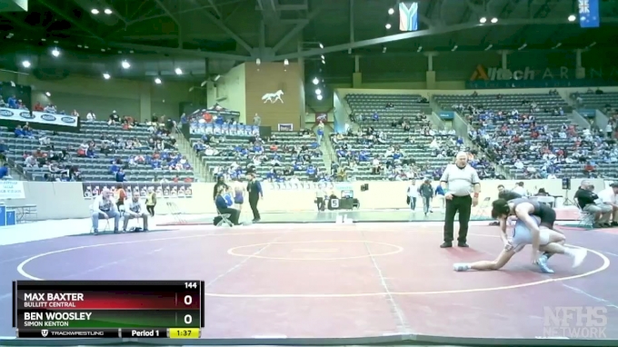 144 lbs Champ. Round 1 - Ben Woosley, Simon Kenton vs Max Baxter ...