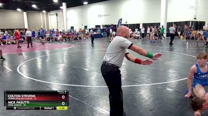144 lbs Round 1 (16 Team) - Nick Pasutti, Iowa Gables vs Colton Stevens ...