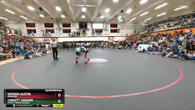 118-128 lbs Quarterfinal - Vayden Austin, Sheridan vs Christy Aagard ...