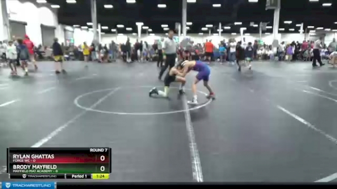 72 lbs Round 7 (8 Team) - Rylan Ghattas, Force WC vs Brody Mayfield ...