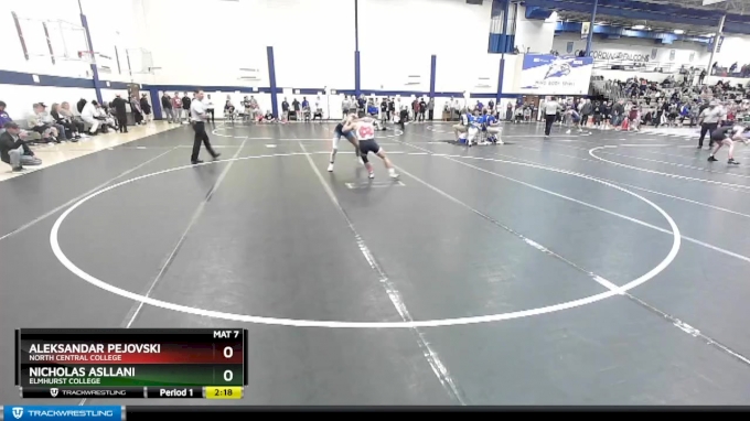 149 lbs Champ. Round 1 - Nicholas Asllani, Elmhurst College vs Aleksandar Pejovski, North ...
