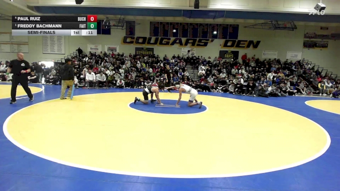 129 lbs Semifinal - Paul Ruiz, Buchanan vs Freddy Bachmann, Faith ...