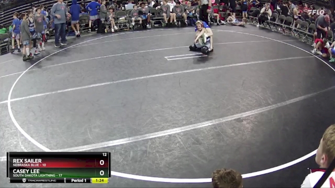 80 lbs Round 1 (6 Team) - Rex Sailer, Nebraska Blue vs Casey Lee, South ...