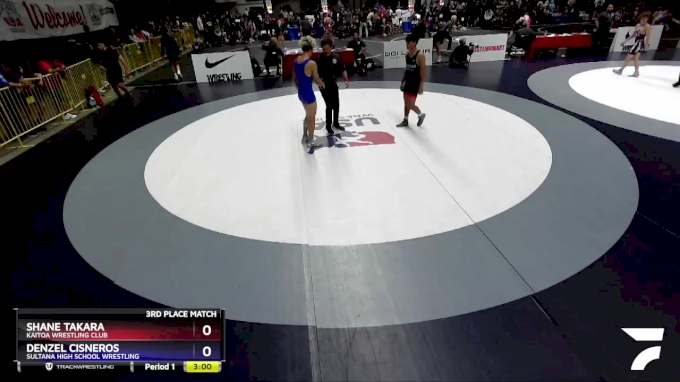 138 lbs 3rd Place Match - Shane Takara, Kaitoa Wrestling Club vs Denzel ...