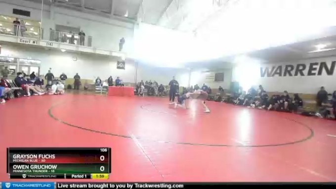 106 lbs Semis & 3rd Wb (16 Team) - Grayson Fuchs, Michigan Blue vs Owen ...