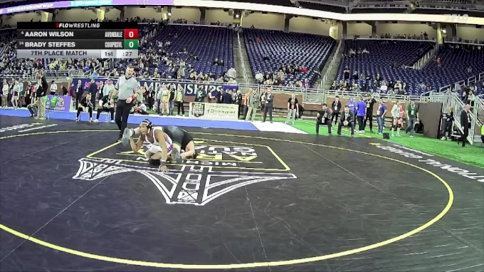 D2-132 lbs 7th Place Match - Aaron Wilson, Avondale HS vs Brady Steffes ...