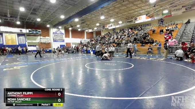 138 lbs Cons. Round 2 - Anthony Filippi, Lucerne Valley vs Noah Sanchez ...