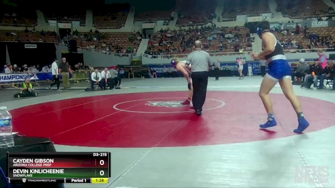 D3-215 lbs 1st Place Match - Devin Kinlicheenie, Snowflake vs Cayden ...