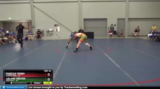 132 lbs Round 5 (8 Team) - Marcus Terry, Kansas Blue vs Leland Reeves ...