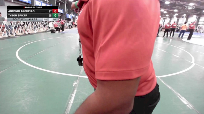 145 lbs Consi Of 8 #2 - Antonio Arguello, CT vs Tyson Spicer, OH