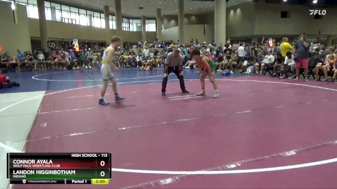 113 lbs Champ. Round 1 - Landon Higginbotham, Indians vs Connor Ayala ...