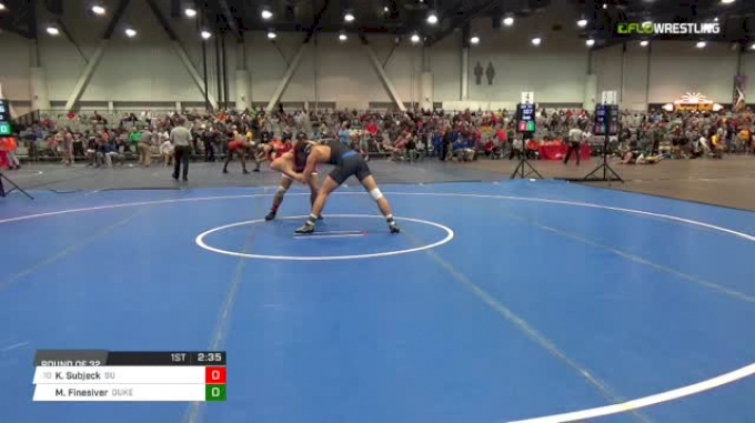 174 lbs Round of 32 - Keaton Subjeck, Stanford vs Matt Finesiver, Duke