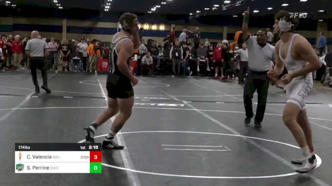 174 lbs C Of 8 #1 - Cael Valencia, Arizona State vs Sal Perrine, Ohio