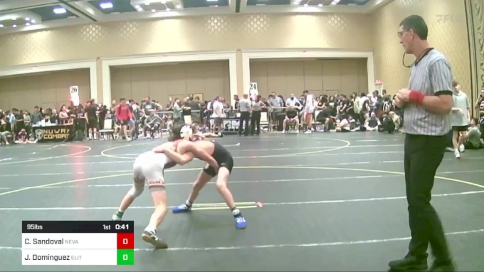 95 lbs 2nd Place - Cooper Sandoval, Nevada Elite WC vs Jacob Dominguez ...