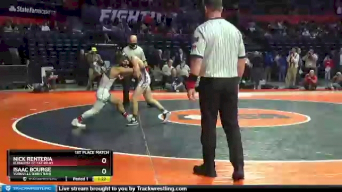 1A 120 lbs 1st Place Match - Isaac Bourge, Yorkville (Christian) vs ...