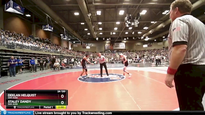 2A 120 lbs Cons. Round 3 - Deklan Helquist, San Juan vs Staley Dandy ...