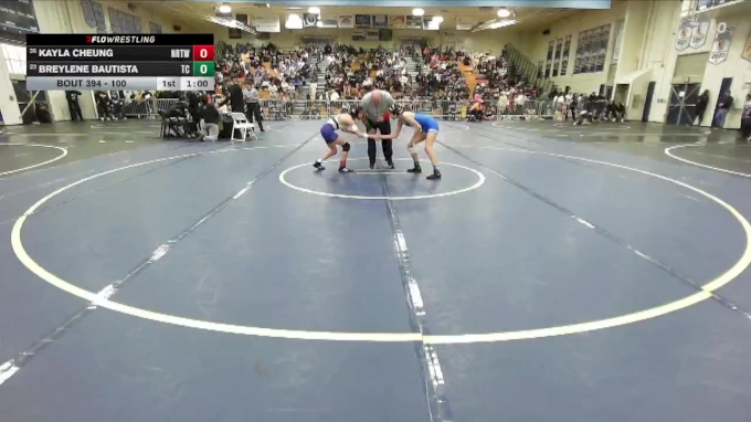 100 lbs Cons. Round 4 - Breylene Bautista, Temescal Canyon vs Kayla ...