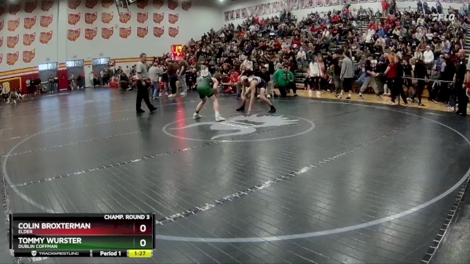 113 lbs Champ. Round 3 - Tommy Wurster, Dublin Coffman vs Colin ...