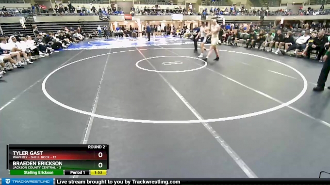 195 lbs Round 2 (4 Team) - Tyler Gast, Waverly - Shell Rock vs Braeden ...