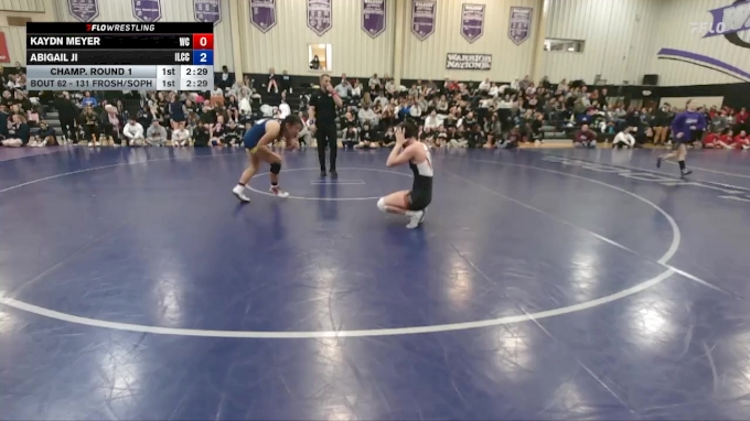 131 Frosh/soph Champ. Round 1 - Kaydn Meyer, Wartburg vs Abigail Ji ...
