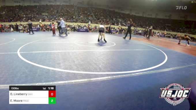 130 lbs Round Of 16 - Domenic Lineberry, Davis vs Evan Moore, Prodigy ...