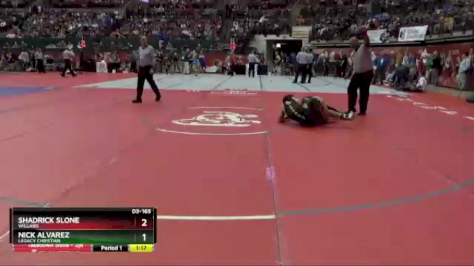 D3-165 lbs Semifinal - Nick Alvarez, Legacy Christian vs Shadrick Slone ...