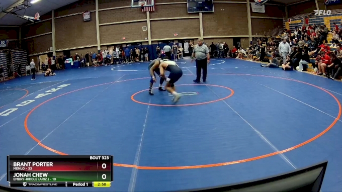 149 lbs Cons. Round 5 - Brant Porter, Menlo vs Jonah Chew, Embry-Riddle ...