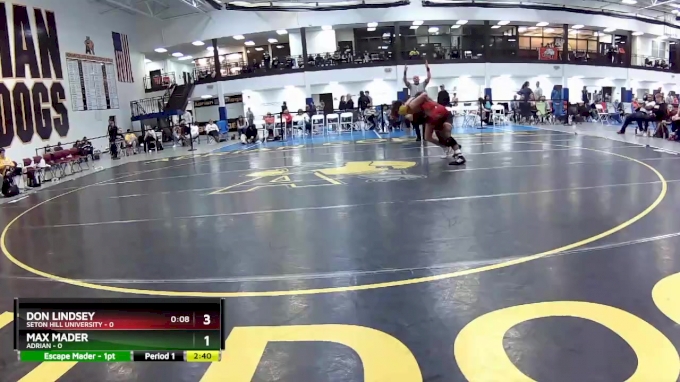 125 lbs Round 4 (6 Team) - Max Mader, Adrian vs Don Lindsey, Seton Hill ...
