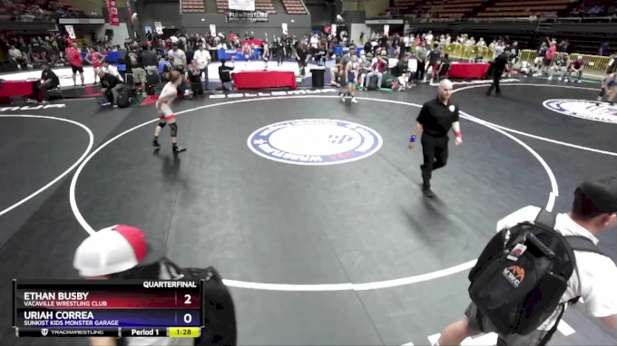 113 lbs Quarterfinal - Ethan Busby, Vacaville Wrestling Club vs Uriah ...