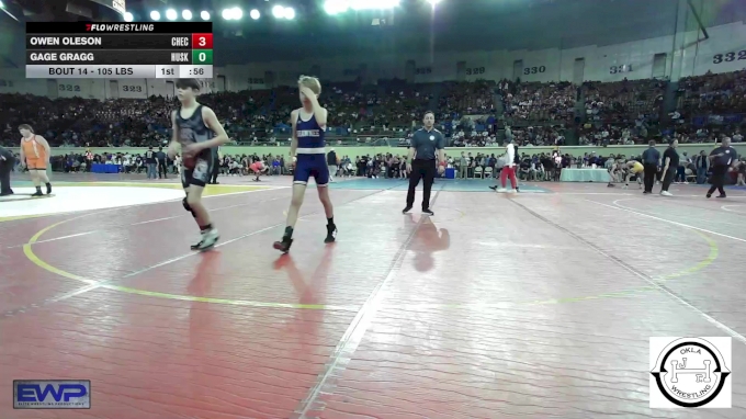105 lbs Round Of 64 - Bret Bachar, Ponca City vs Lukas Gillespie ...