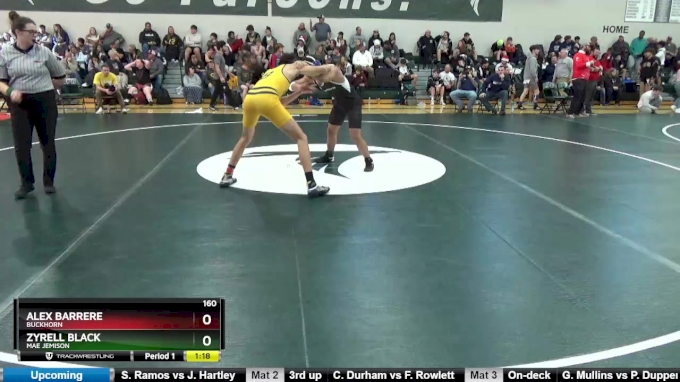 160 lbs Quarterfinal - Zyrell Black, Mae Jemison vs Alex Barrere, Buckhorn