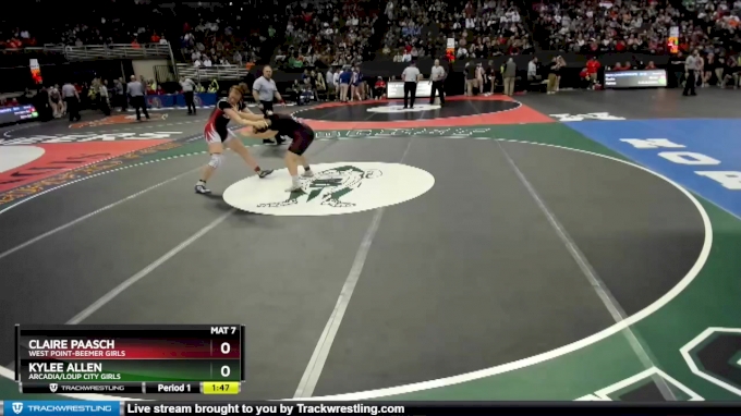 Champ. Round 1 - Claire Paasch, West Point-Beemer Girls vs Kylee Allen ...