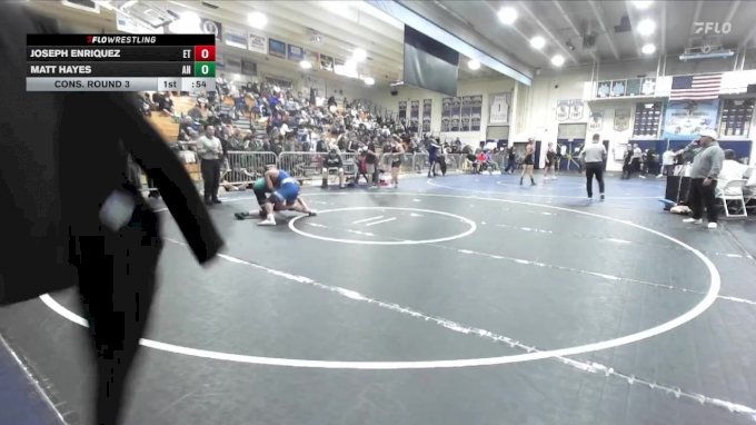 144 lbs Cons. Round 3 - Matt Hayes, Aliso Niguel vs Joseph Enriquez, El ...
