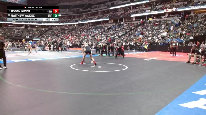 126-3A 5th Place Match - Matthew Valdez, Delta High School vs Jaysen ...